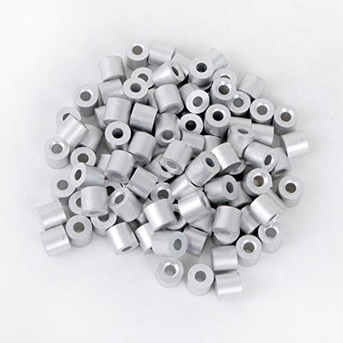 HIGOOD Wire Rope Stop Sleeve, for Wire Rope Dia. 1/8", Aluminum Alloy ...