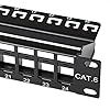 Cable Matters Rackmount or Wall Mount 1U 24 Port Keystone Patch Panel ...