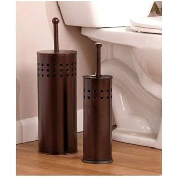 Amazon.com: Toilet Brush Holder & Plunger Set. Stainless Steel or ...