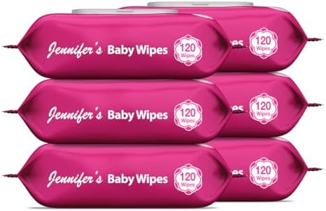 Jennifer's Baby Wipes120's (Pack of 5 + 1 Free) - Ultra Soft, Alcohol ...