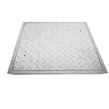 Schachtdeckel Vollverzinkt mit Rahmen / 100 x 100 cm / Kanalabdeckung ...