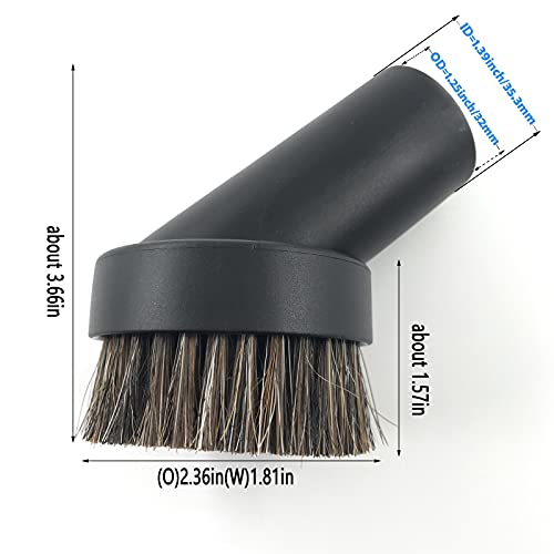 SCStyle 1.25 Inch Round Soft Mixed Horse Hair Vacuum Cleaner Dust Brush ...