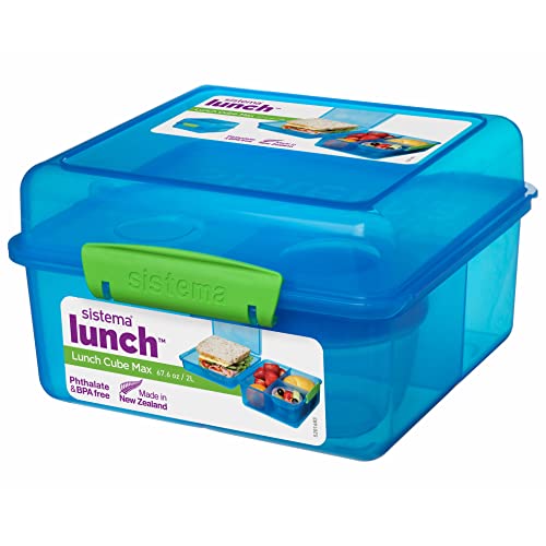 Sistema Lunch Cube Max with Yoghurt Pot, 2 L - Assorted Colours in Oman ...