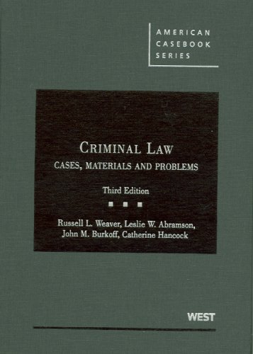 Amazon.com: Criminal Law, Cases, Materials and Problems (American ...