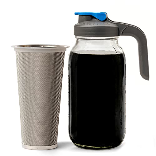County Line Kitchen Cold Brew Coffee Maker, Mason Jar Pitcher - Heavy ...