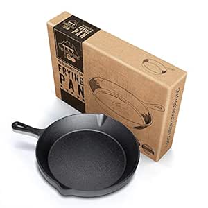 Fresh Australian Kitchen Pre-Seasoned Cast Iron Frying Pan Skillet 25cm ...