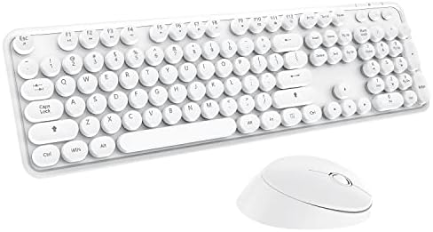 LETTON Wireless Keyboard and Mouse Combo, Cute Colorful 104-Key ...