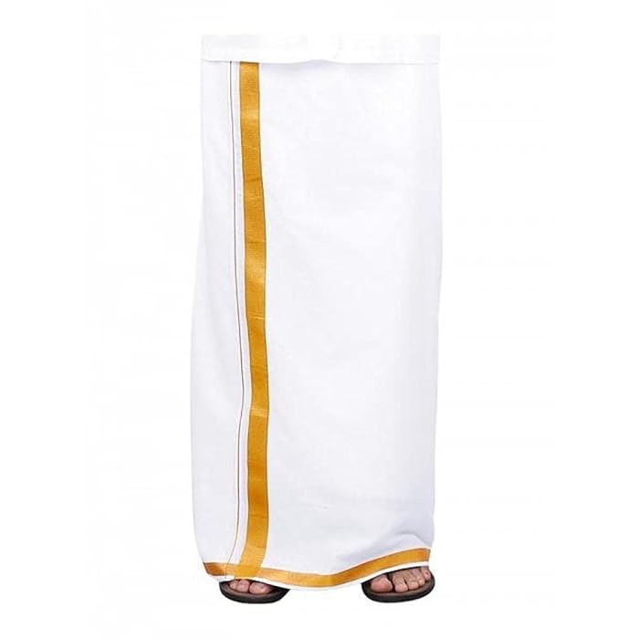 Buy Kerala Kasavu Cotton Dhoti, Kerala Traditional Dress, India ...