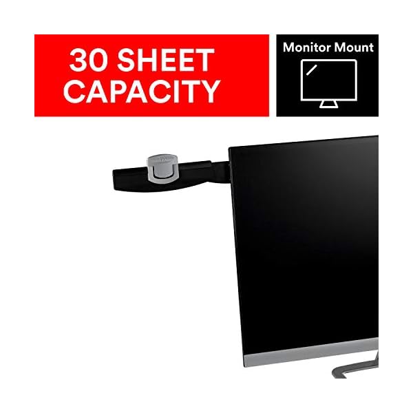 3M Monitor Mount Document Clip, Mounts Right or Left with Command Adhesive,