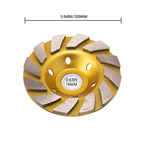 Erduoduo 2 Pack 4 Inch Diamond Cup Grinding Wheel 12 Segs Heavy Duty ...