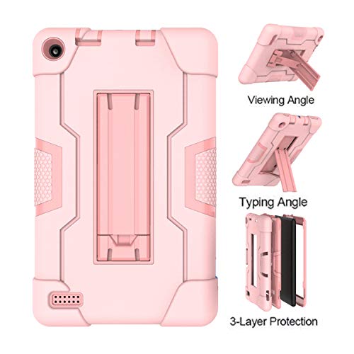 For All-New Fire 7 2019/2017 (9th Gen, 7th Gen) Case,Cherrry Heavy-Duty ...