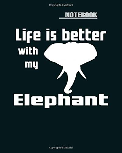 Notebook: our story cute elephants - 50 sheets, 100 pages - 8 x 10 ...