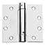 Global Door Controls 4.5 in. x 4.5 in. Brushed Chrome Steel Spring ...