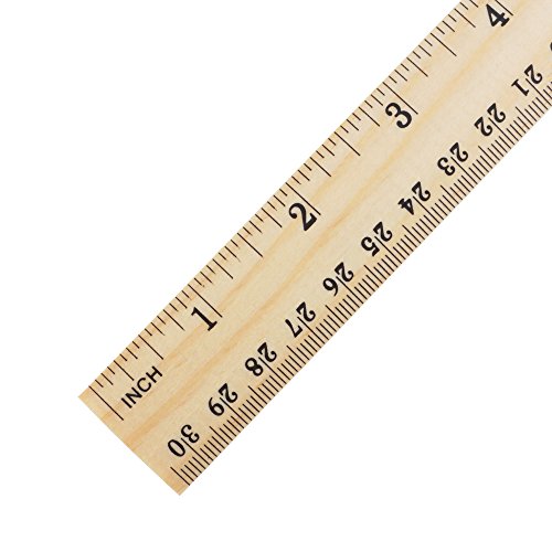 SUBANG 26 Pieces Student Ruler Wood Ruler Wooden School Rulers Office ...