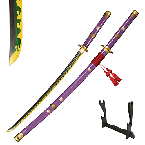 zimo Anime Cosplay Roronoa Zoro Hand Forged Katana Real Sword, AME Yama ...
