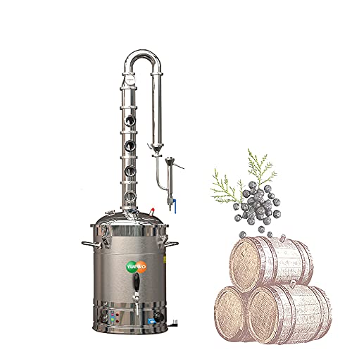 YUEWO 110V Electric 304 Stainless Steel Alcohol Distiller Flute Reflux ...
