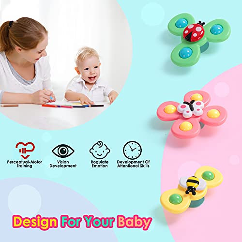 DOTSOG 3PCS Insect Spin Spinners Toys,3pcs Suction Cup Spinning Toy ...