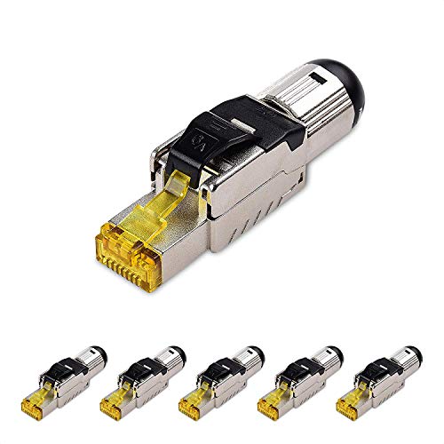 Cable Matters 6-Pack Tool-Free Shielded RJ45 Termination Plug Connector ...