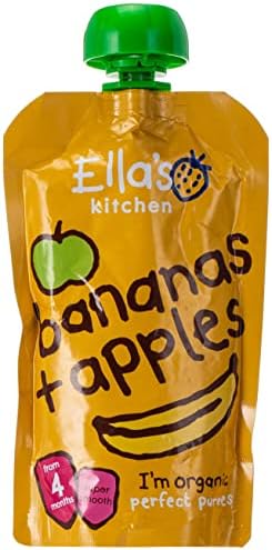 Ella's Kitchen Organic Puree, Apples and Bananas - 120 gm, large price ...