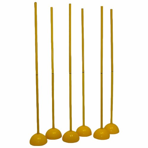 Workoutz Indoor Outdoor Detachable Agility Pole Set with Dome Bases ...