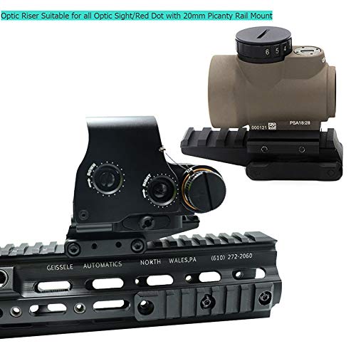 LThyzszb Picatinny Optics Riser Mount Red Dot Riser Mount 8 Slot ...