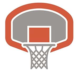 Amazon.com: Orange and Gray Basketball Backboard Basket Vinyl Decal ...