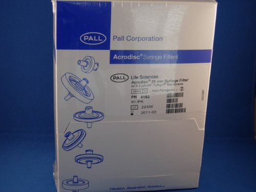 Pall Life Sciences 4192 Syringe Filter with HT Tuffryn Membrane, 25 mm ...