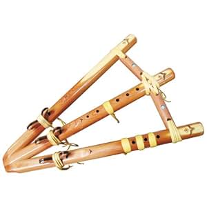 Amazon.com: Native American Triple Flute- key of A, Cedar: Musical ...