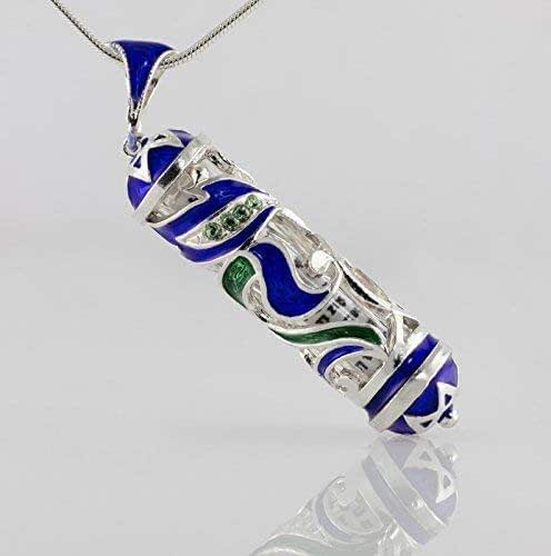 Amazon.com: Jewish Mezuzah Necklace Judaica Jewelry Sterling Silver ...