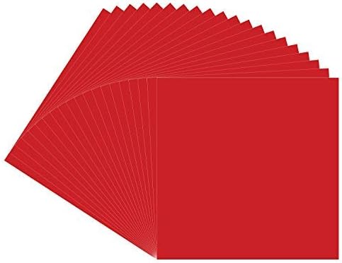 Permanent Red Oracal 651 Vinyl, 20 Pack 12”x12” Red Permanent Adhesive ...
