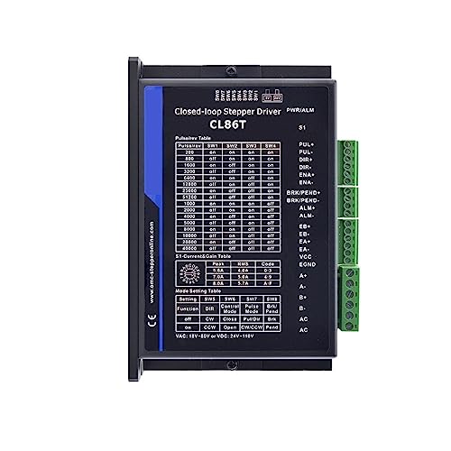 HEXEH Nema 34 Closed Loop Stepper Motor Driver 0~8.2A 24~80VDC CL86T 2-Phase Digital Stepper ...