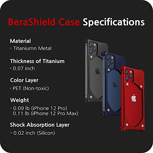 BeraShield Titanium Metal Exoskeleton Case [Military 10ft Drop Tested ...