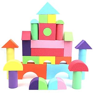 Foam Blocks Gift Playset, Easy‑to‑Grip Foam Building Block Set ...