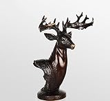 Majestic Copper Deer Statue - The Green Head