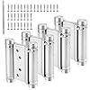 Stainless Steel Door Swing Hinge,4 Pack 3’’ Self Closing Double Action ...