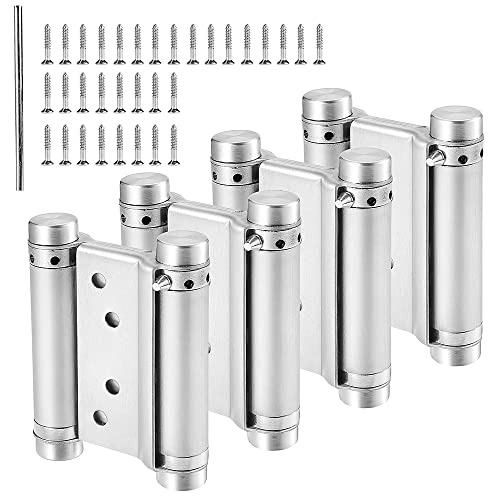 Stainless Steel Door Swing Hinge,4 Pack 3’’ Self Closing Double Action ...