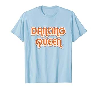 Amazon.com: DANCING QUEEN Vintage Large Print w/Shadow 1970's T-Shirt ...
