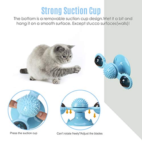 Windmill Cat Toys Cat Spinner Toy Turntable Teasing Interactive Kitten ...
