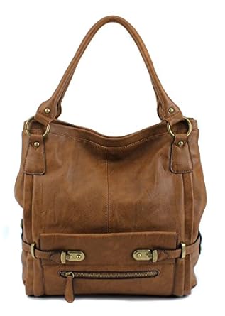 Scarleton Vintage Top Zip Satchel H111304 - Brown: Handbags: Amazon.com