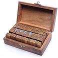 Amazon.com: Set of 70pcs Vintage Style Wooden Rubber Alphabet Letters ...