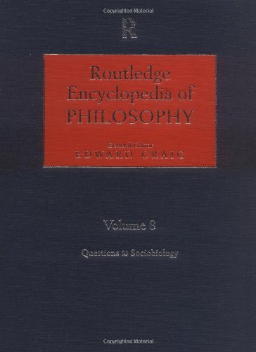 Routledge Encyclopedia of Philosophy (10 Volume Set): Craig, Edward ...