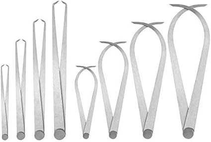 QWORK 8 Pcs Inside Outside Metal Measurement Kit, 6'' 8'' 10'' 12 ...