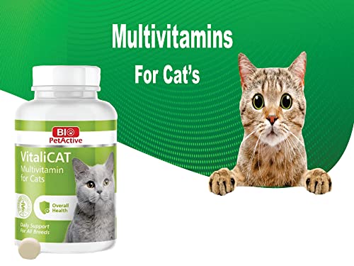VitaliCAT Multivitamin for Cats, Skin and Coat Supplement, Cat Prenatal ...