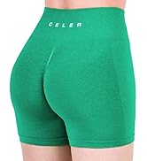 CELER Womens Workout Shorts Chemistry Seamless Scrunch Butt Gym Shorts High Waisted Yoga ...