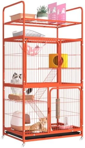 HotsUAE Large Cat Cage Big 3 Tier,Foldable Meta Pet Playpen Cat Cages ...
