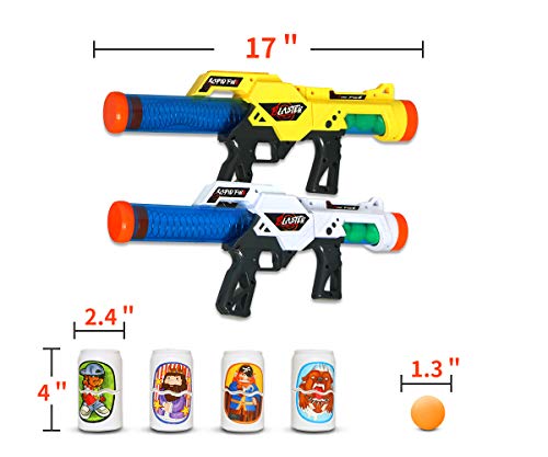 MESIXI Atomic Power Popper Gun Battle Pack Foam Ball Blaster Guns Air ...