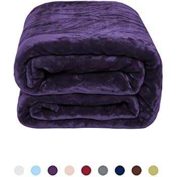 Amazon.com: Northpoint Cashmere Plush Velvet Throw, Purple, 50" X 60 ...