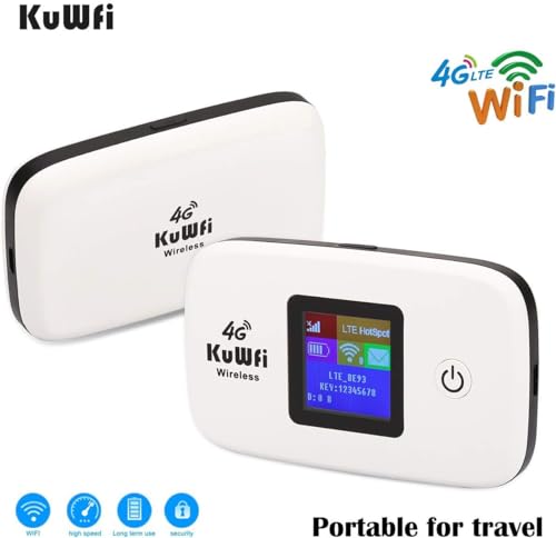Mobile WiFi Hotspot | KuWFi 4G LTE Unlocked Wi-Fi Hotspot Device ...