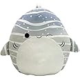 Amazon.com: Squishmallows 16-Inch Grey Striped Whale Shark with White Belly Plush - Add Sachie ...