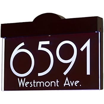 Amazon.com : 12V DC Auto On/Off Custom Illuminated House Numbers ...